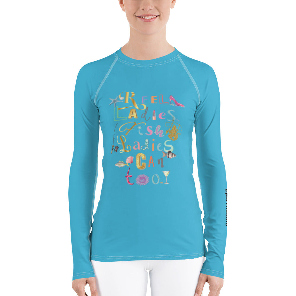 Reel ladies Fish Text Sun Guard – Reel Ladies